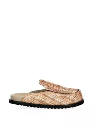 Filling Pieces Woven Design Slip-on Mules