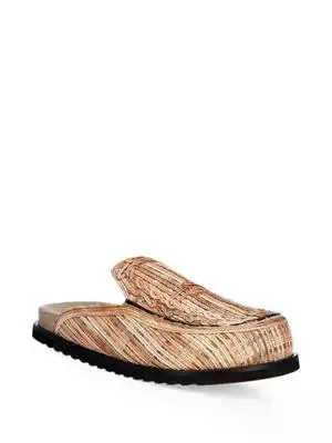 Filling Pieces Woven Design Slip-on Mules