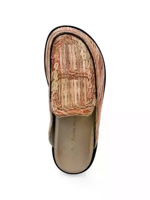 Filling Pieces Woven Design Slip-on Mules