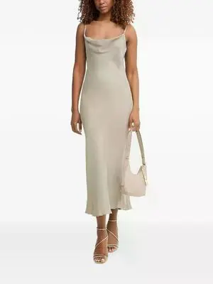 Guess Satin Midi Dress - Neutrals