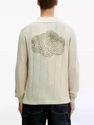 Filling Pieces Cable Knit Embroidered Sweatshirt - Neutrals