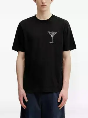 Filling Pieces Champagne Logo-print Short-sleeve T-shirt - Black