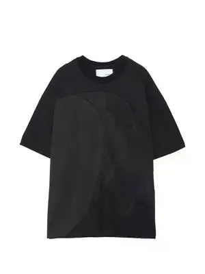 YOSHIOKUBO Mesh-panelled T-shirt