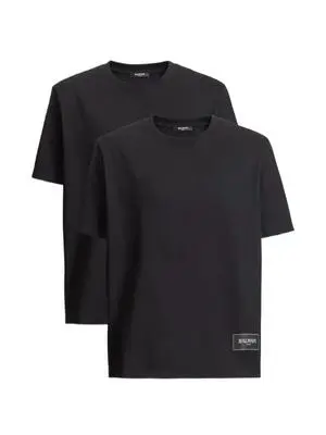 Balmain Logo-patch T-shirt - Black