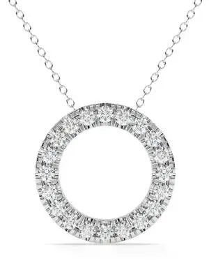 Diamond Essentials Diamond Circle Pendant Necklace - Silver