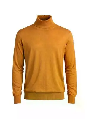 Pal Zileri Fine Knit Roll Neck Sweater - Orange