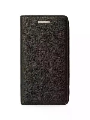 TOMBOLINI Grained Leather Zip-around Wallet - Black