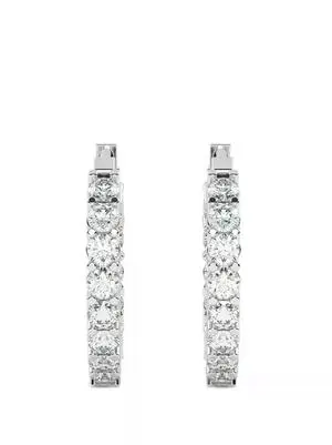 Diamond Essentials Laboratory-grown Diamond Hoop Earrings - Silver