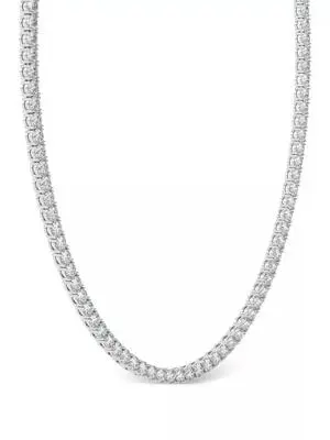 Diamond Essentials 14k White Gold Laboratory-grown Diamond Necklace - Silver
