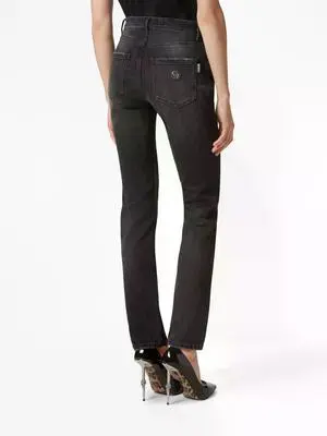Philipp Plein Mid-rise Straight-leg Faded Jeans