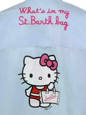 MC2 SAINT BARTH Brigitte Poplin Shirt With Hello Kitty Embroidery