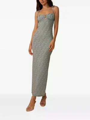 MONTCE Floral-print Maxi Dress - Blue