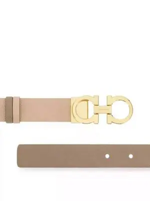 FERRAGAMO Gancini Belt - Neutrals