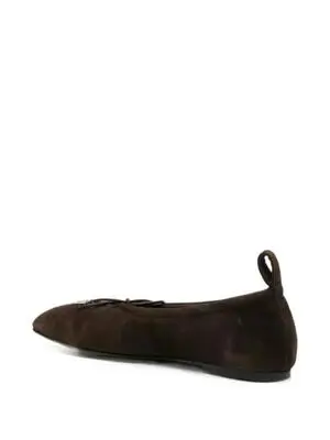 ALOHAS Rosalind Bow-detail Ballet Flats - Brown