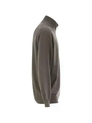Brunello Cucinelli Cashmere Quarter-zip Knitwear - Brown
