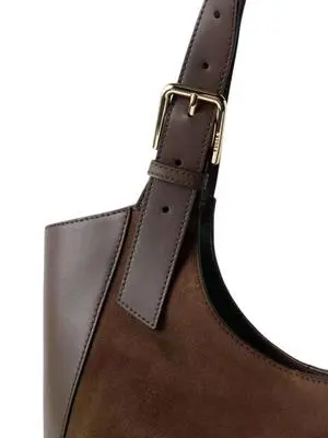 Furla Suede Panel Leather Tote Bag