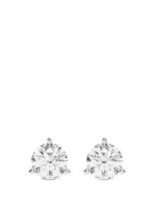 DIAMOND ESSENTIALS 2 Carat Solitaire Diamond Stud Earrings In 14k White Gold - Silver