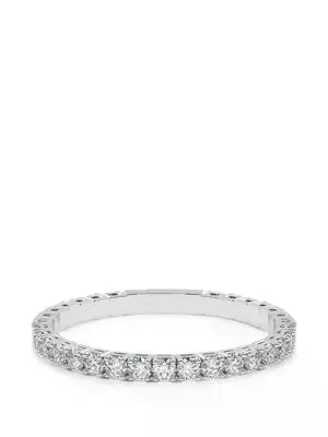 Diamond Essentials 14k White Gold Diamond Bangle - Silver