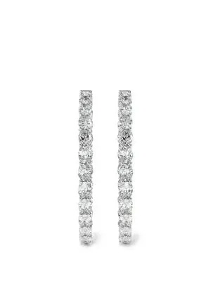 Diamond Essentials Lab-grown Diamond Hoop Earrings - Silver