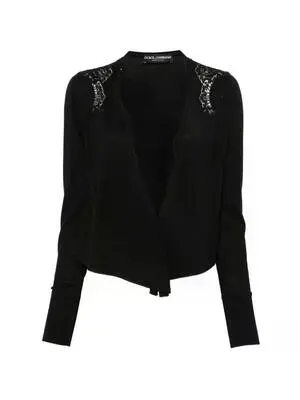 Dolce & Gabbana 1990s Wool Lace Appliqué Jacket