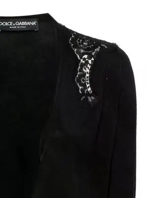Dolce & Gabbana 1990s Wool Lace Appliqué Jacket