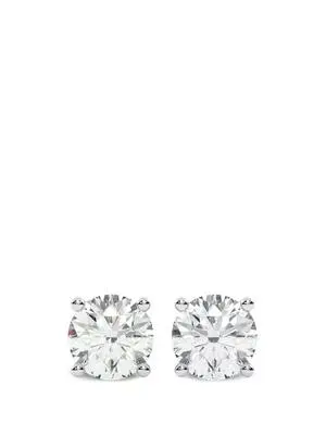 Diamond Essentials Diamond Solitaire Stud Earrings - Silver