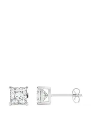 Diamond Essentials Princess-cut Diamond Stud Earrings In 14k White Gold