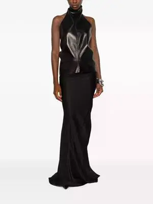 Rick Owens Coda Slim-fit Satin-finish Maxi Skirt - Black