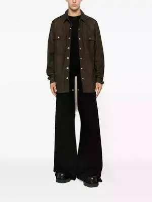 Rick Owens Leather Press-stud Shirt