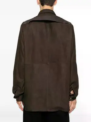 Rick Owens Leather Press-stud Shirt