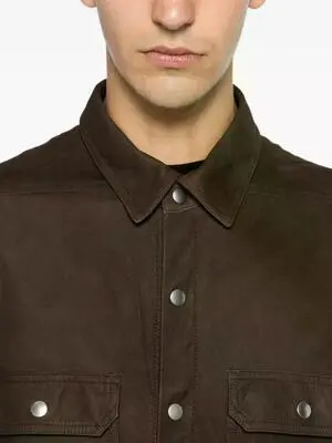 Rick Owens Leather Press-stud Shirt