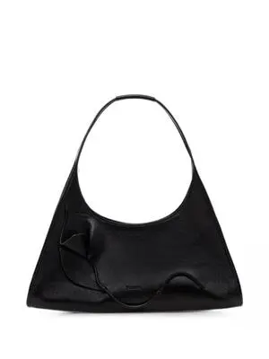 POLLINI Amonet Flower-appliqué Tote Bag - Black