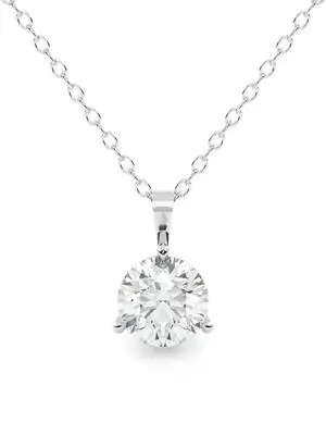 Diamond Essentials Diamond Solitaire Pendant Necklace - Silver