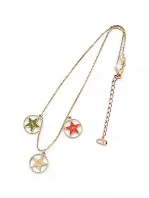 Dior Tone Star Pendant Necklace - Gold
