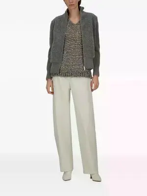 Herno V-neck Sequin Embellished Vest