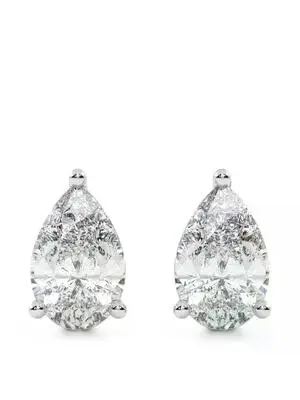Diamond Essentials Pear-cut Diamond Earrings - Silver