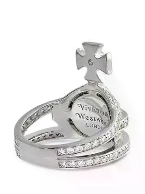 VIVIENNE WESTWOOD Orb Crystal-embellished Ring - Silver