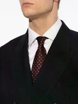TOM FORD Polka-dot Silk Neck Tie - Red