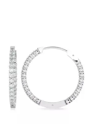 Diamond Essentials Lab-grown Diamond Oval Hoop Earrings