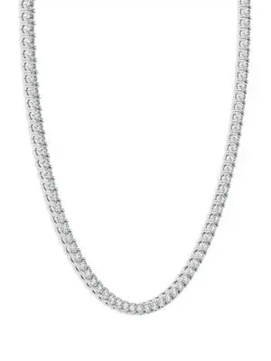 DIAMOND ESSENTIALS 5.0 Carat Lab-grown Diamond Tennis Necklace In 14k White Gold - Silver