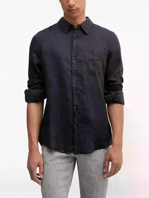 Guess Logo-embroidered Pocket Shirt - Blue