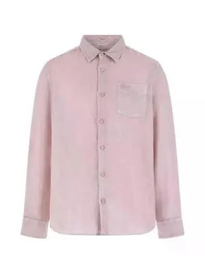 Guess Logo-embroidered Pocket Shirt - Blue