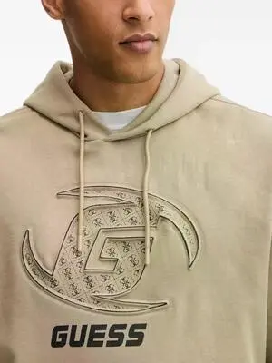 Guess Logo Print Hoodie - Neutrals