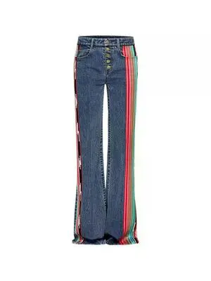 Hellessy Omar Striped-trim Straight-leg Jeans - Blue