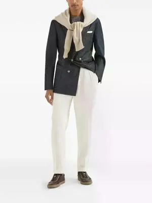 Brunello Cucinelli Garment-dyed Cotton Corduroy Trousers - Neutrals