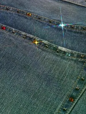 A BATHING APE Crystal Embellished Jeans