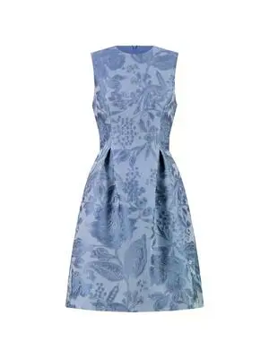 Lela Rose Floral Fil Coupé Mini Dress