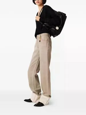 Stella McCartney Logo-patch Turn-up Jeans
