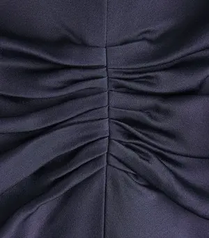 Victoria Beckham Bela Satin Midi Dress - Navy