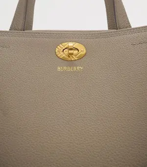 Burberry Small Leather Tote Bag - Brown